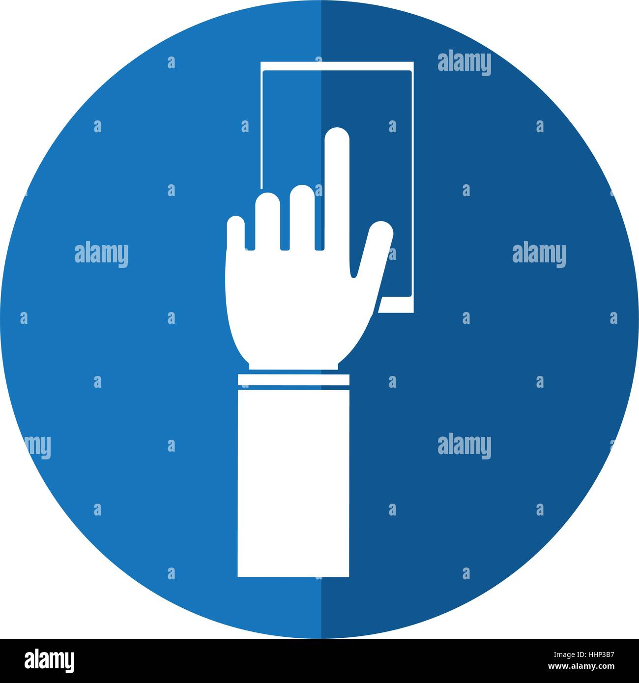Man holding black smartphone blank Stock Vector Images - Alamy