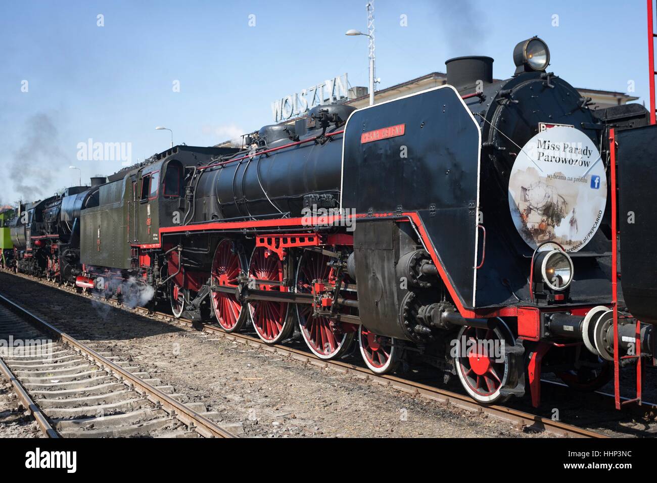 Wolsztyn, Poland - April 28, 2012 Parade of railway locomotives in ...