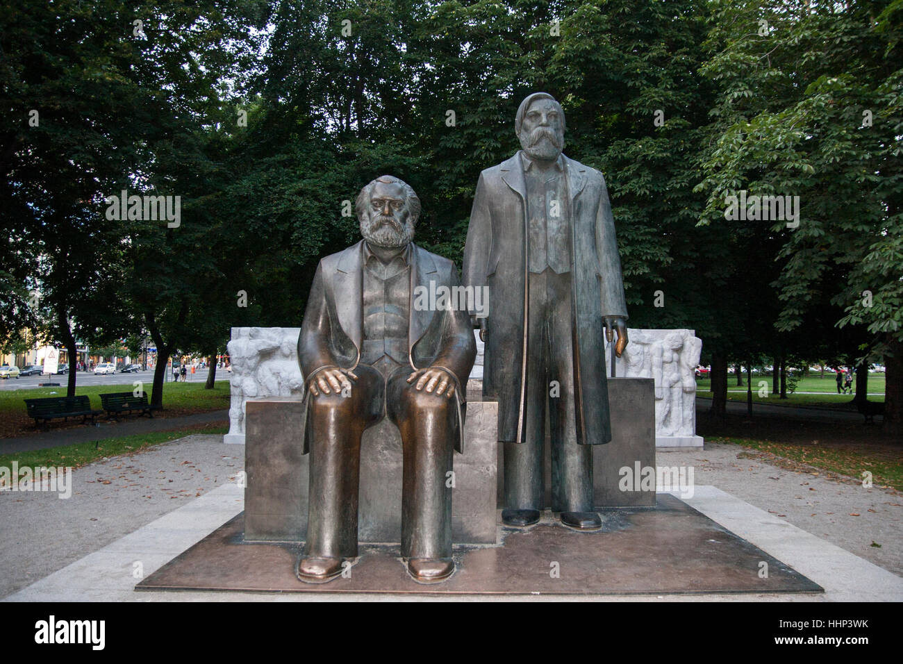 Marx Engels Statues. Berlin, Germany Stock Photo - Alamy