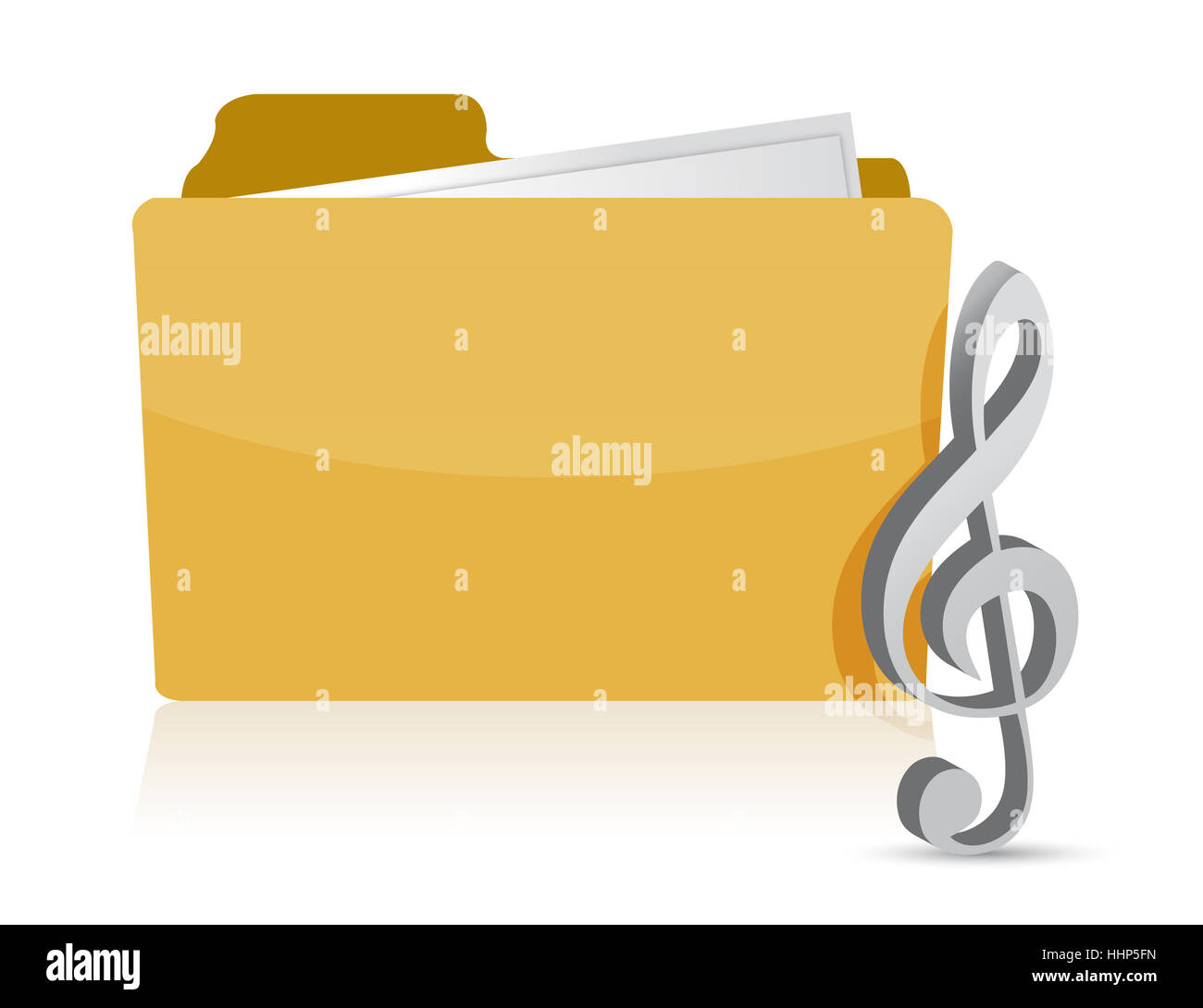 folder music illustration design over white background Stock Photo - Alamy