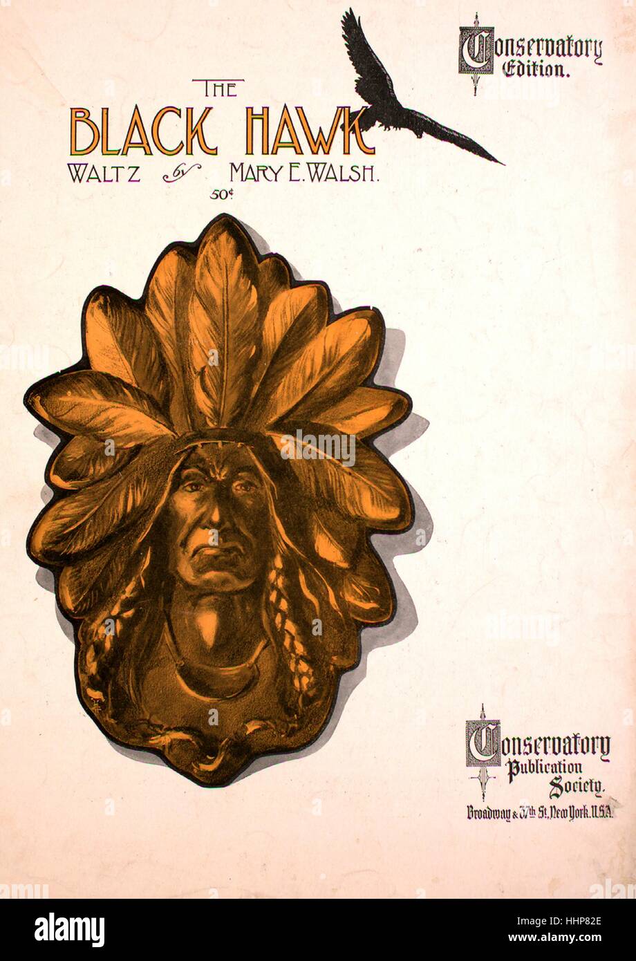 Sheet music cover image of the song 'The Black Hawk Waltz Conservatory ...
