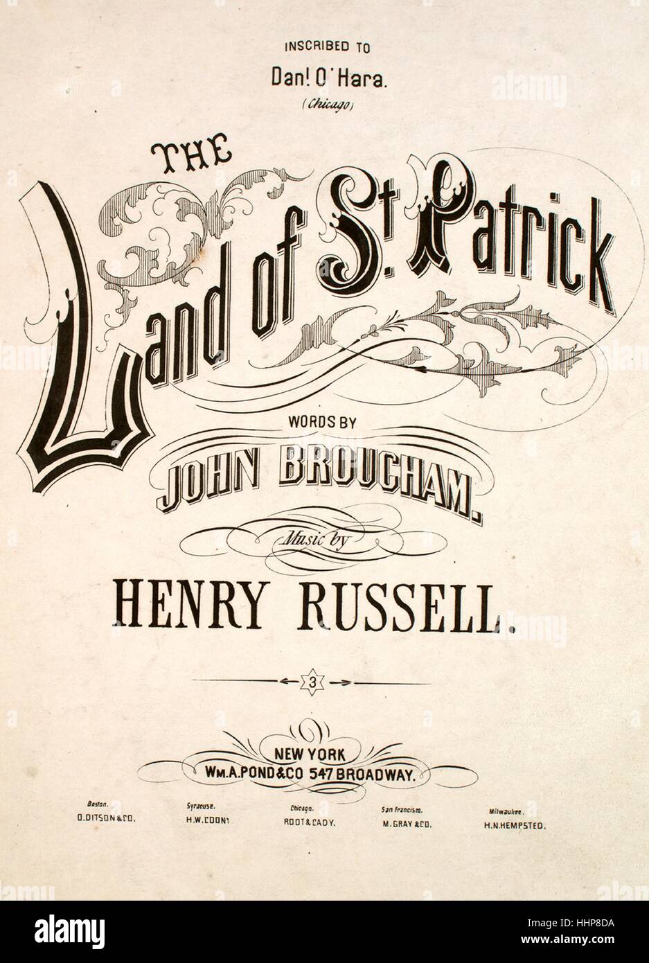 Sheet music cover image of the song 'The Land of St Patrick Erin-Go ...