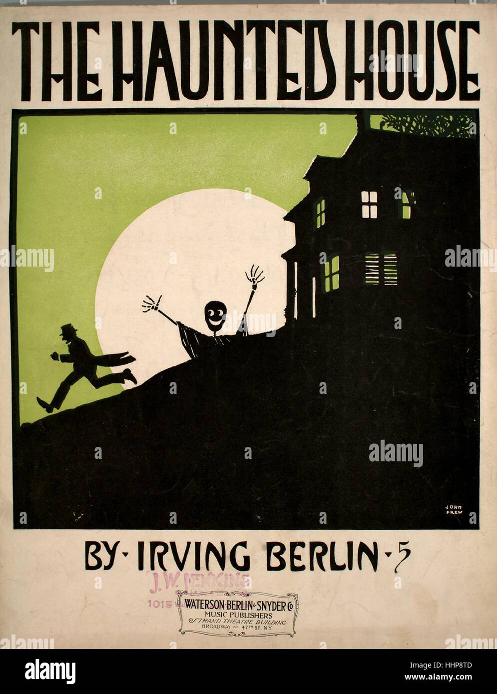 Sheet music cover image of the song 'The Haunted House', with original ...