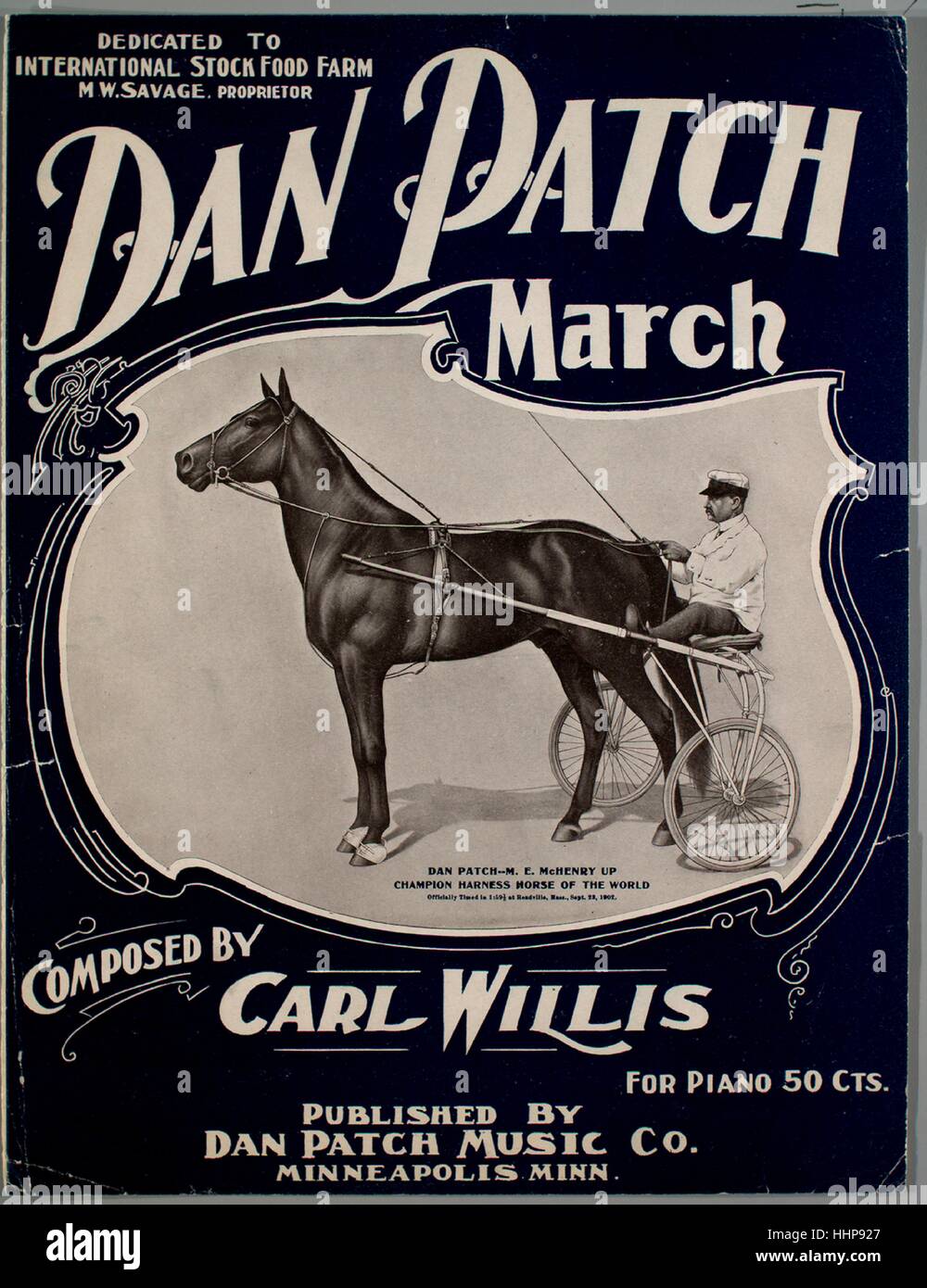 Sheet music cover image of the song 'Dan Patch March', with original ...