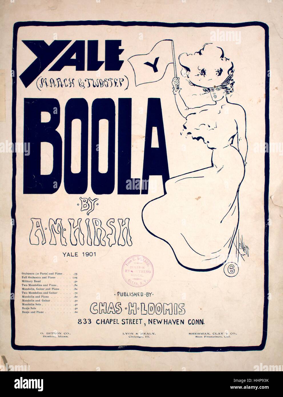 Sheet music cover image of the song 'Yale Boola (March and Two-Step ...