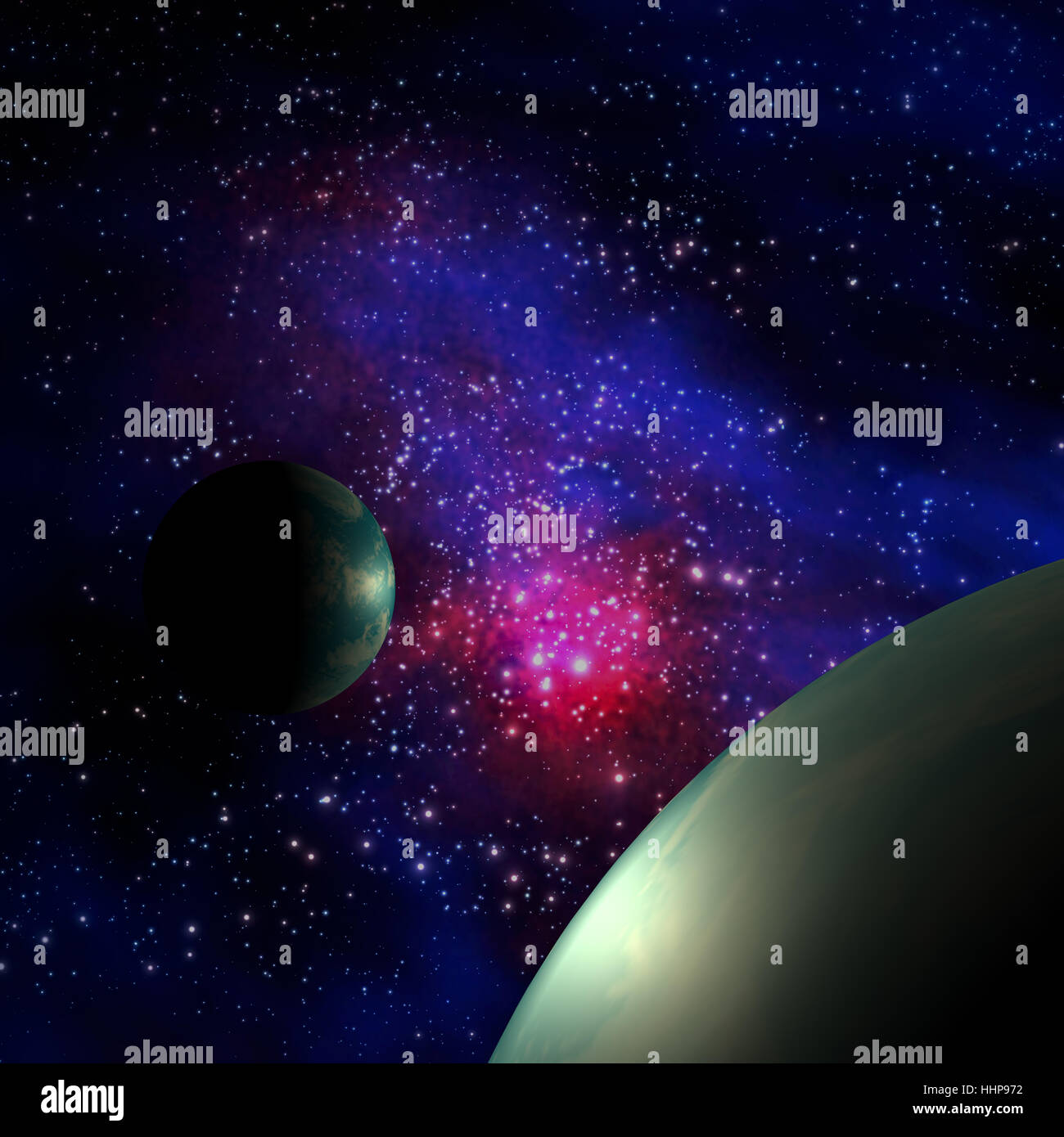 blue, space, universe, cosmos, graphic, night, nighttime, moon, endless ...