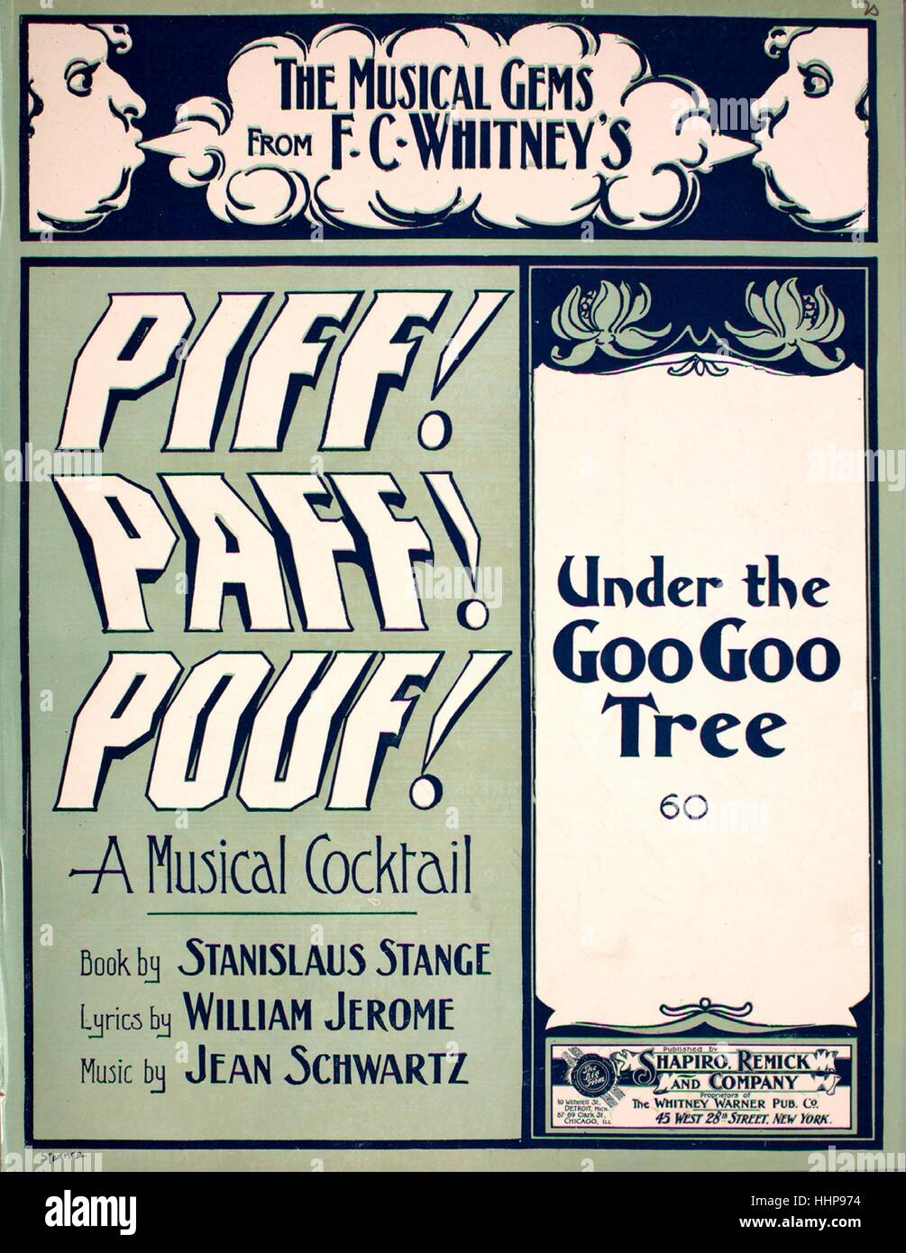 Sheet music cover image of the song 'Under the Goo Goo Tree', with ...