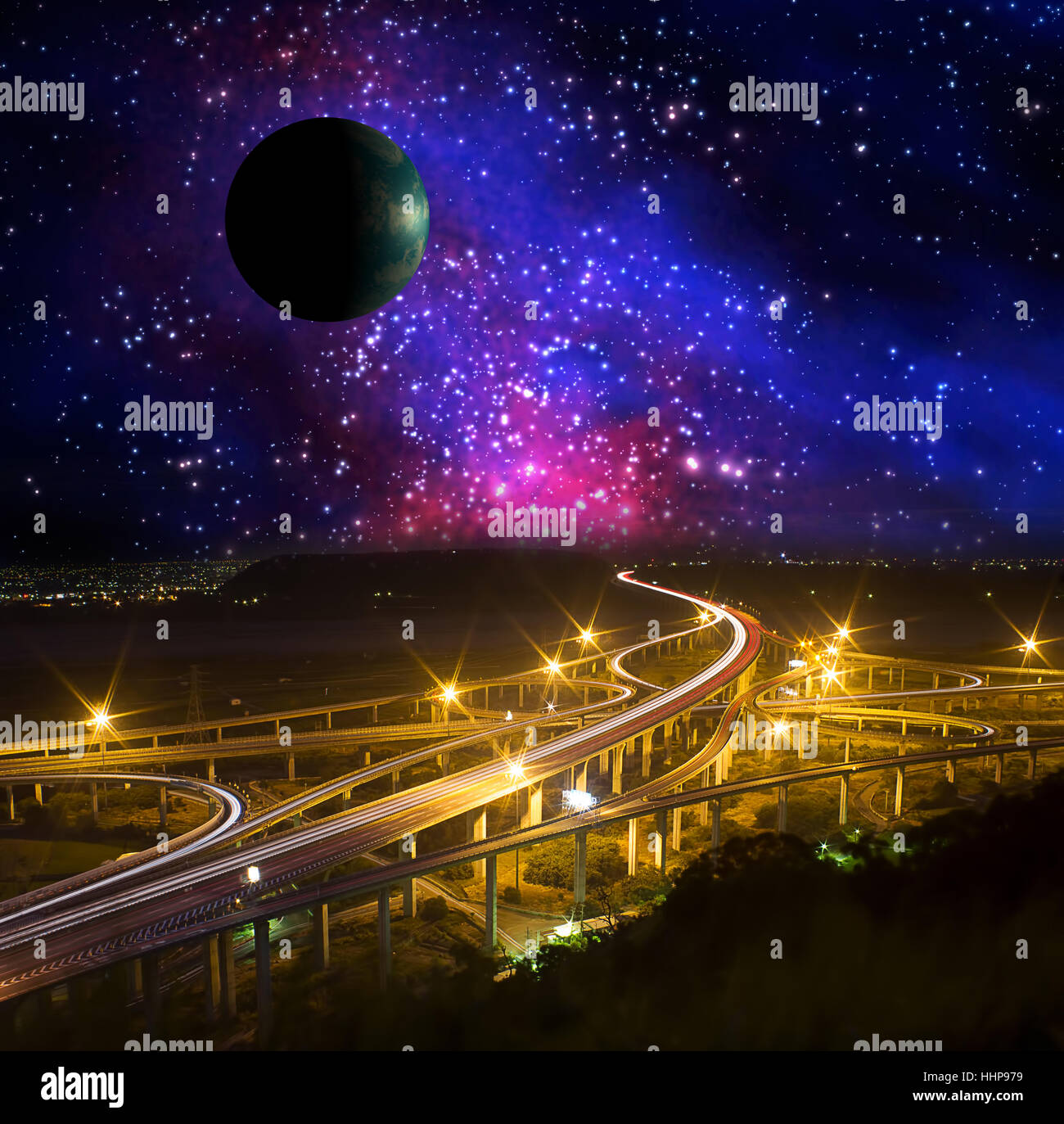 blue, space, universe, cosmos, graphic, night, nighttime, moon, endless ...