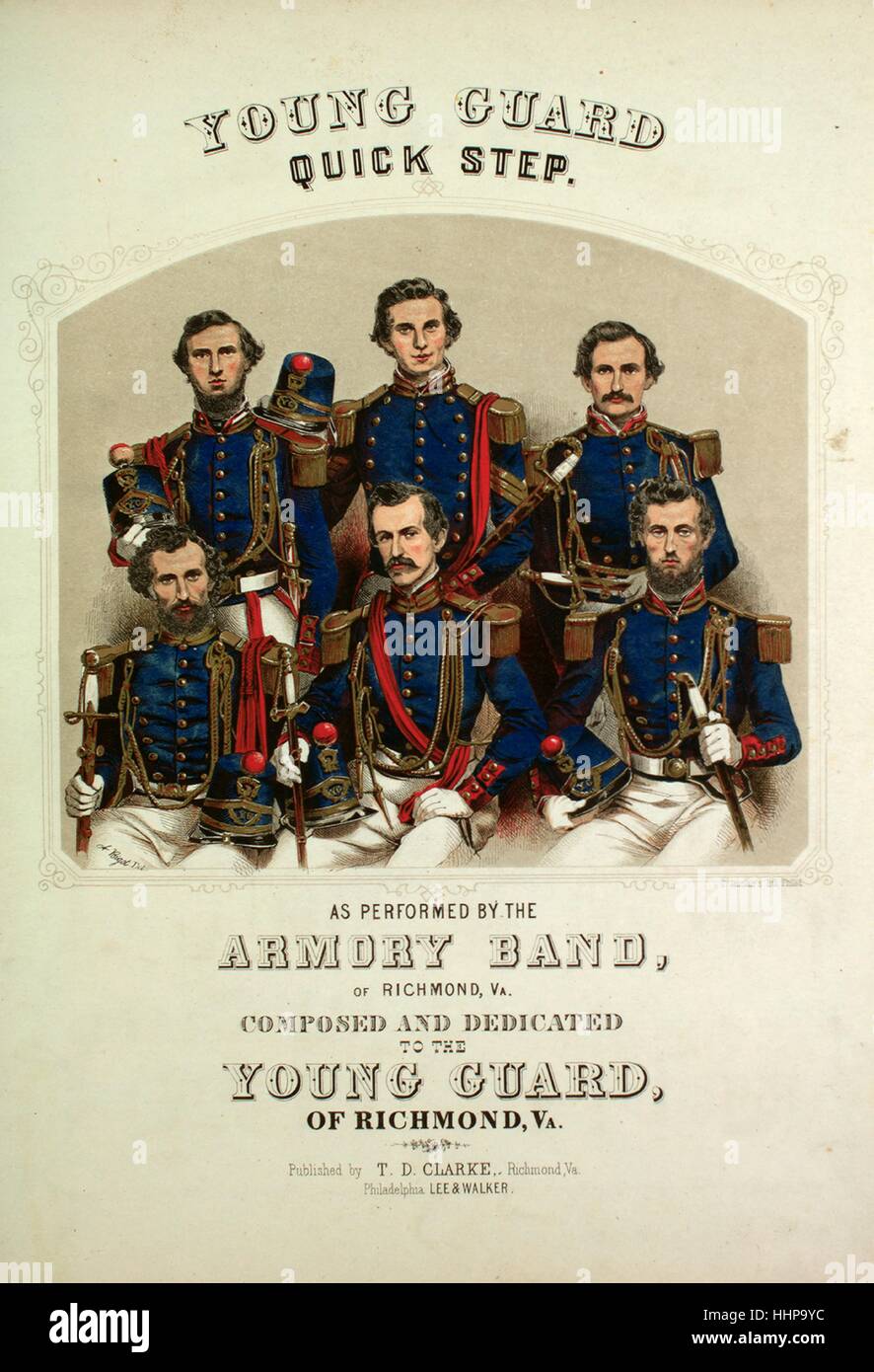 Sheet music cover image of the song 'Young Guard Quick Step', with ...