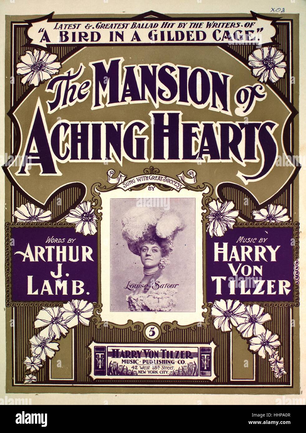 Sheet music cover image of the song 'The Mansion of Aching Hearts ...