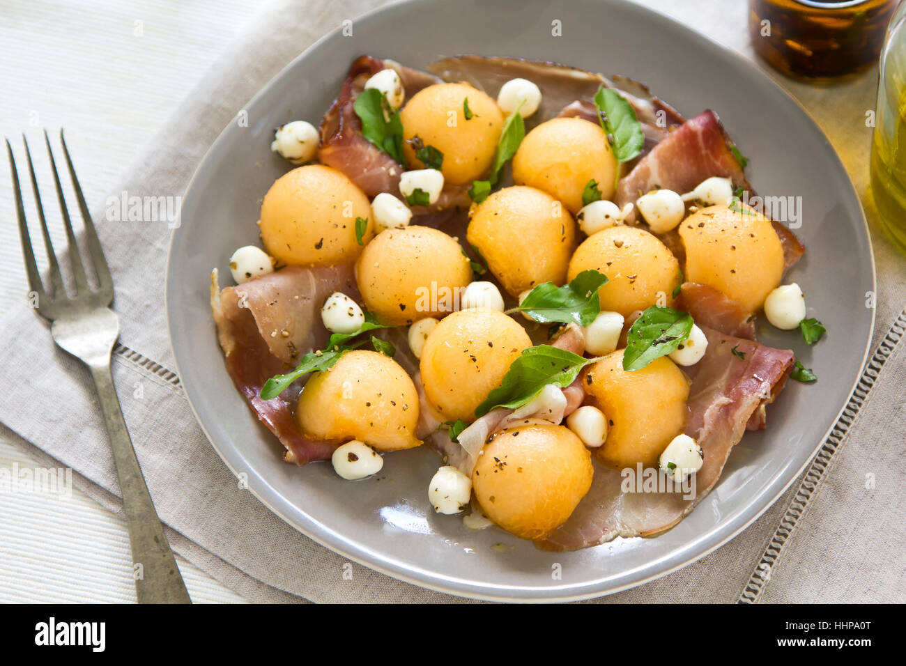 food, aliment, italian, basil, melon, ham, savoury, salad, food ...