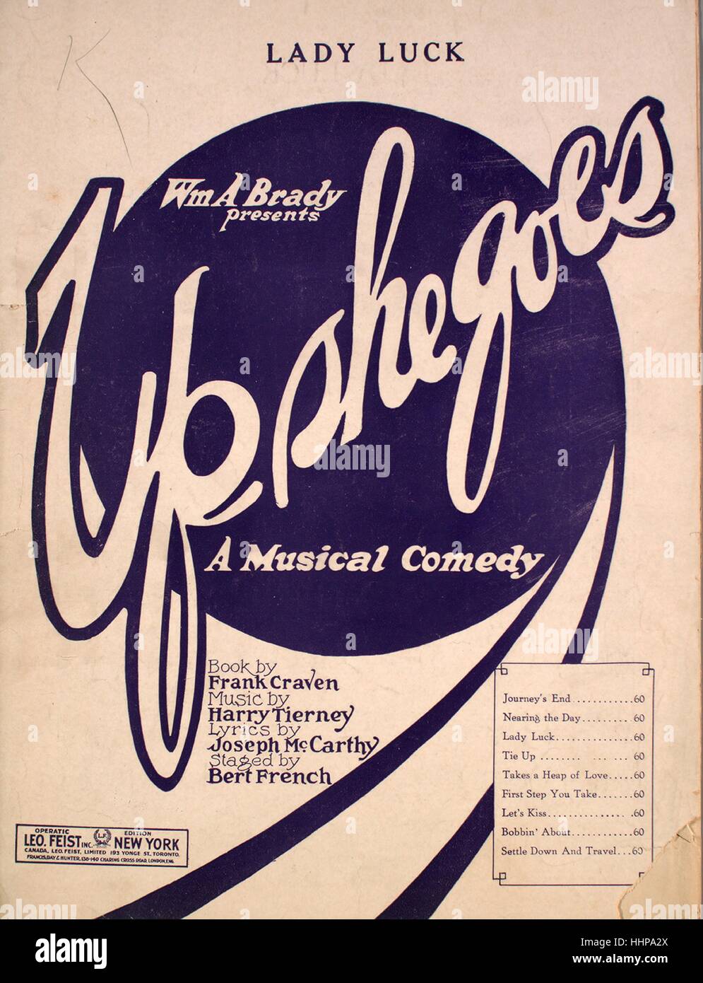 Sheet music cover image of the song 'Lady Luck', with original ...