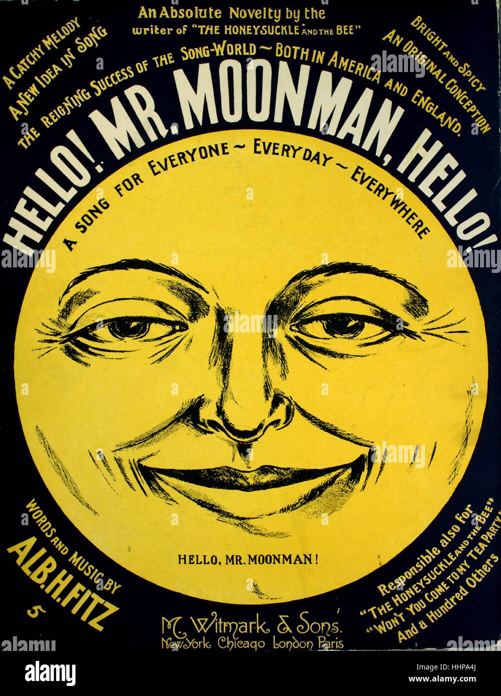 Sheet music cover image of the song 'Hello! Mr Moon Man, Hello! The ...