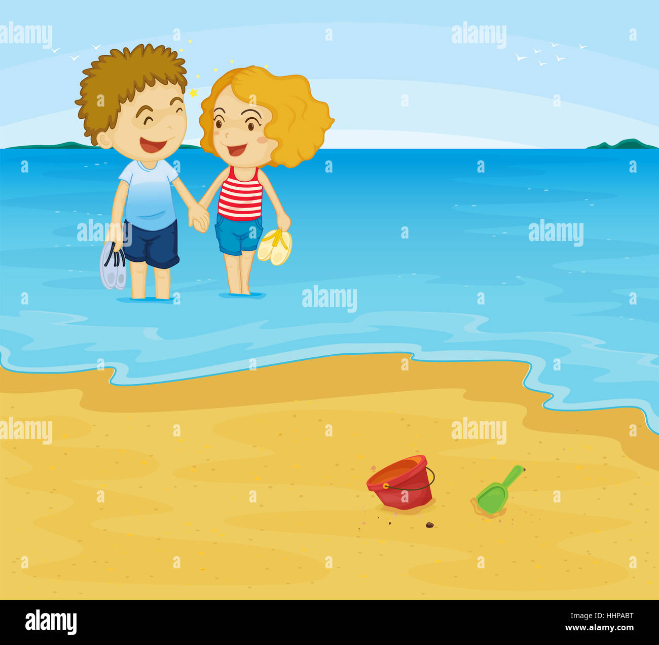 Cartoon Illustrations Holding Hands High Resolution Stock Photography ...