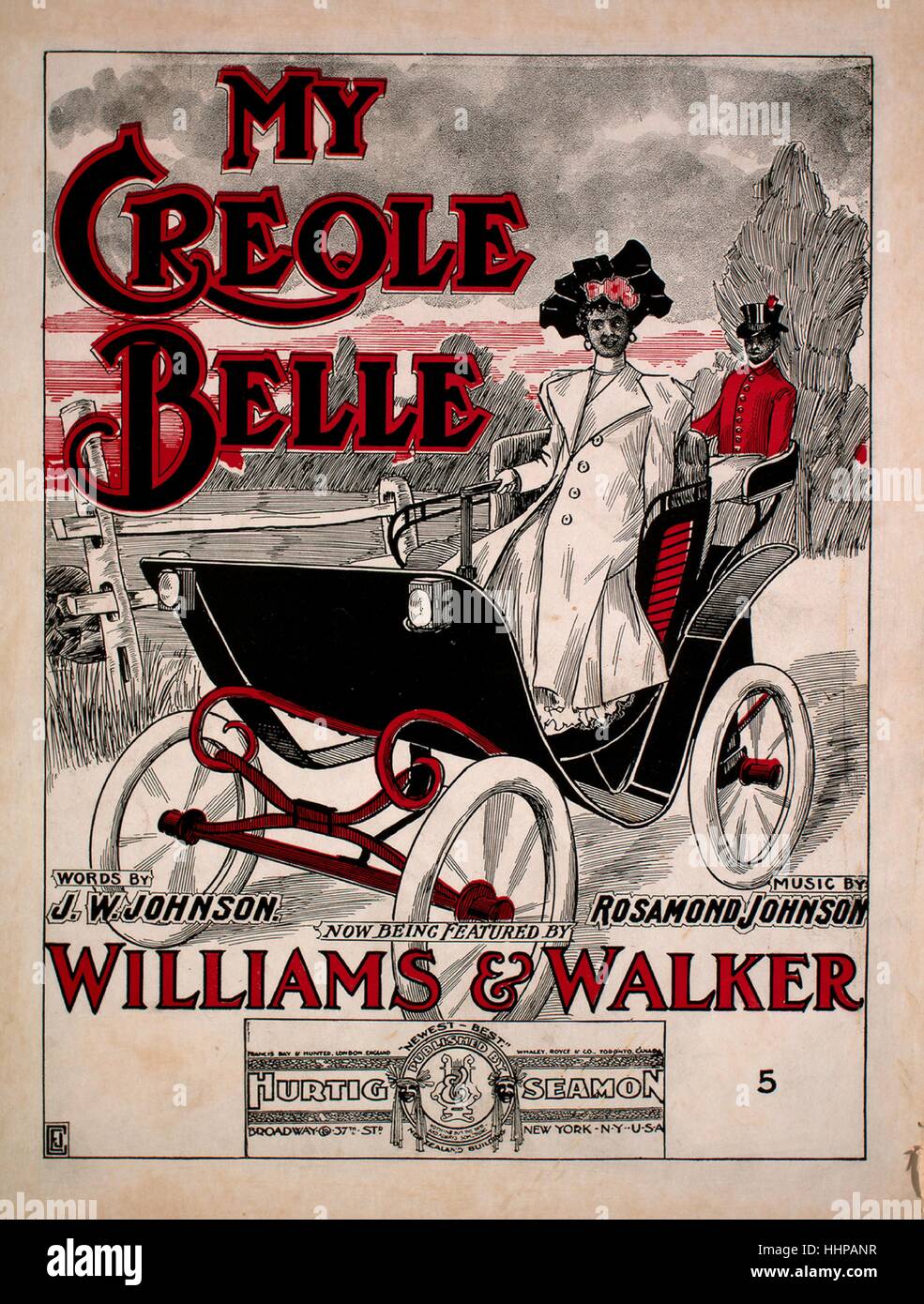 Sheet music cover image of the song 'My Creole Belle', with original ...