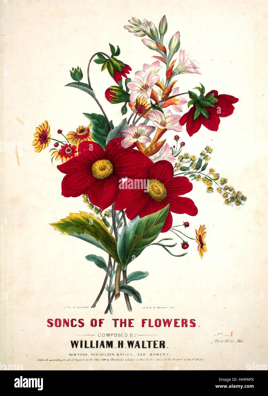 Sheet music cover image of the song 'Songs of the Flowers No1 Coreopsis ...