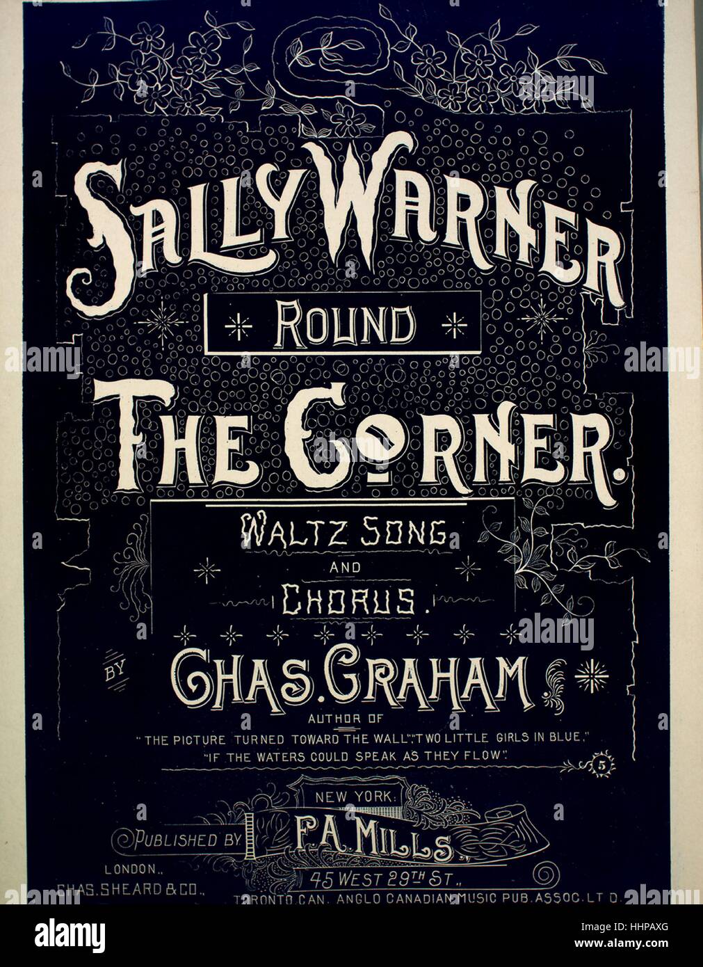 Sheet music cover image of the song 'Sally Warner Round the Corner ...