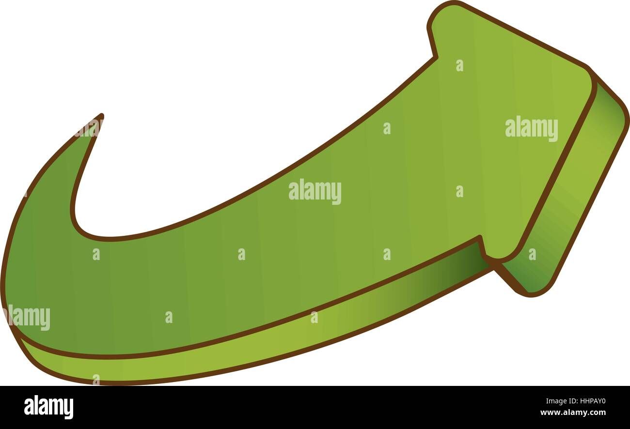 green arrow icon over white background. vector illustration Stock ...