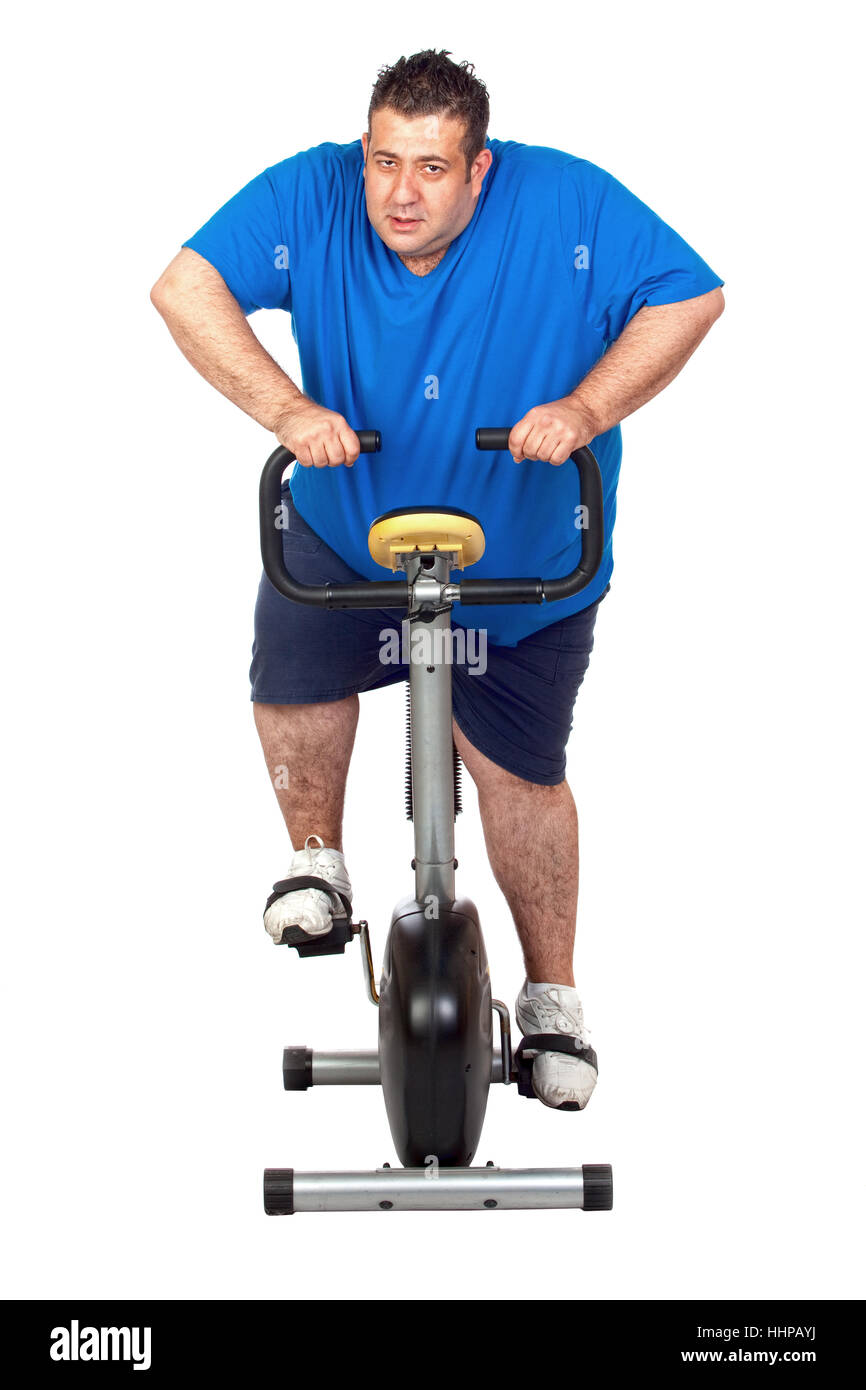 Fat man measuring belly yellow hi-res stock photography and images - Alamy