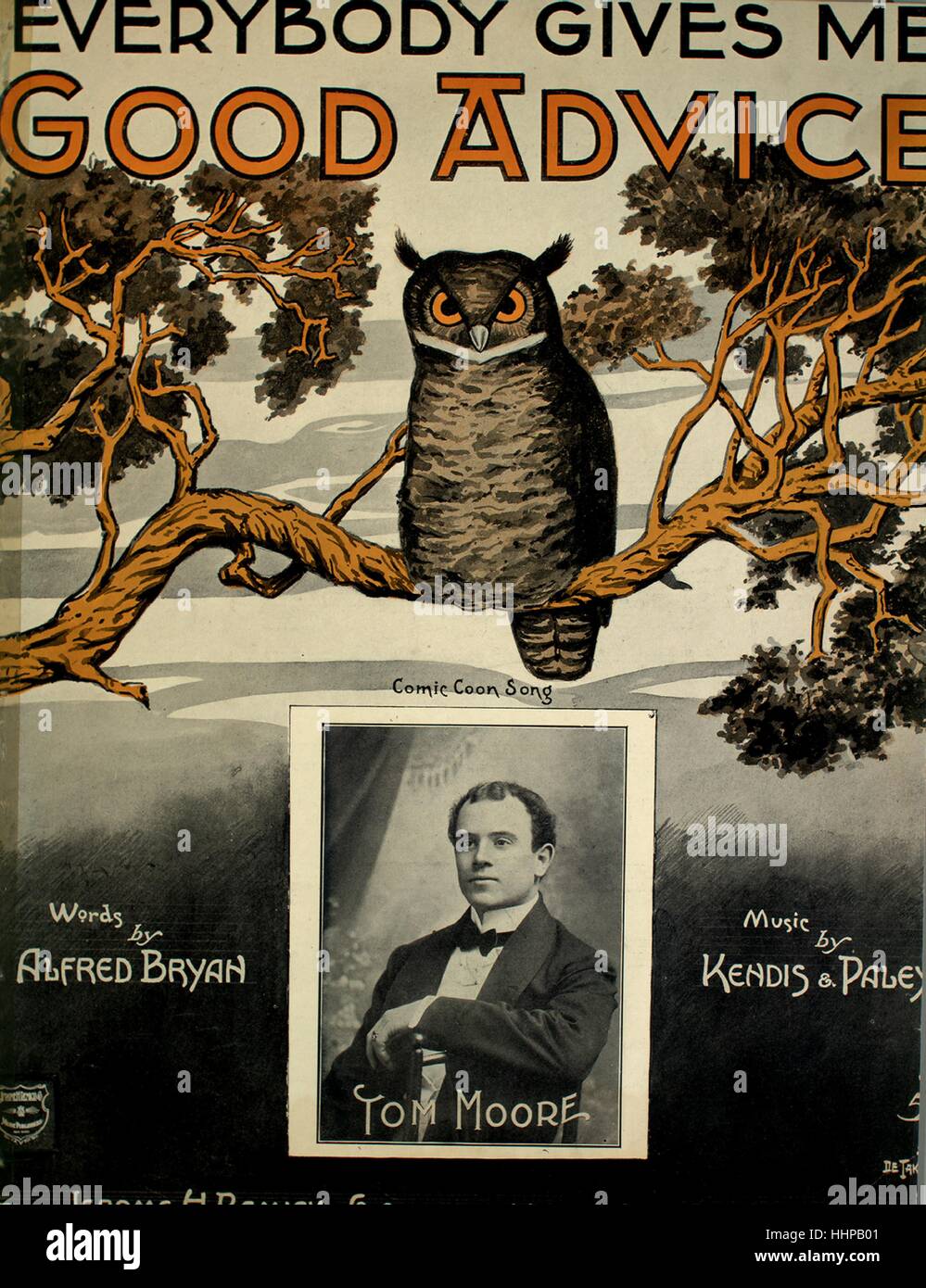 Sheet music cover image of the song 'Everybody Gives Me Good Advice ...
