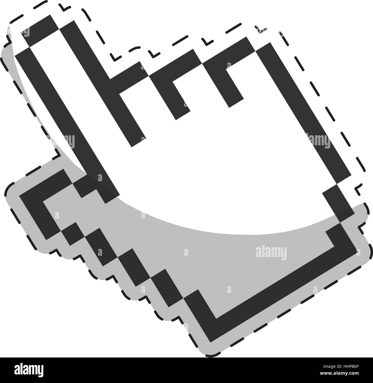 hand cursor icon over white background. vector illustration Stock ...