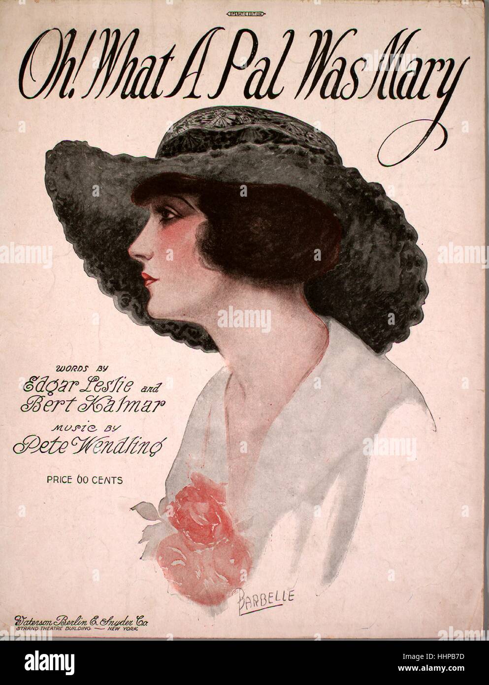 Sheet music cover image of the song 'Oh! What a Pal Was Mary', with ...