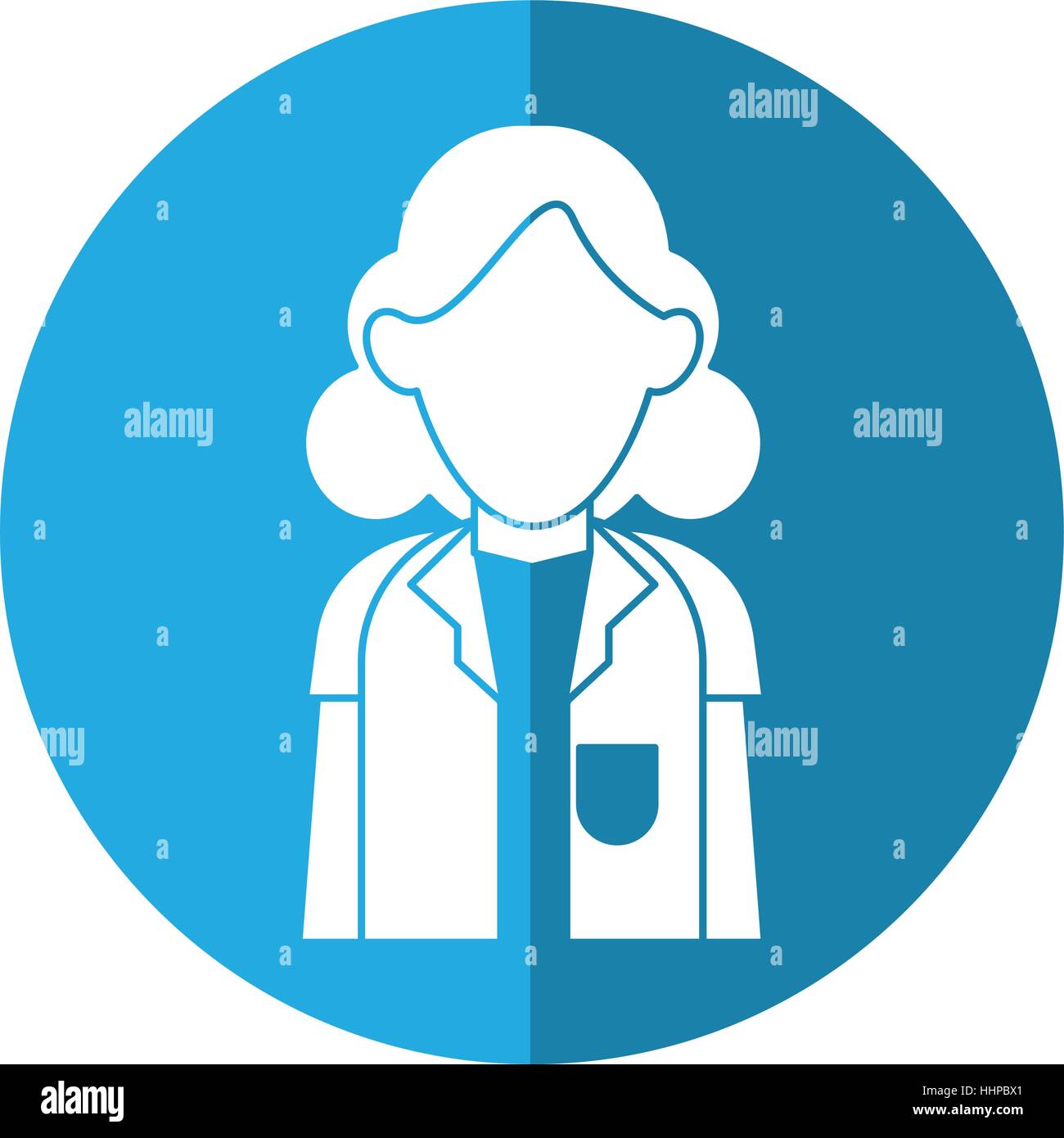 doctor woman stethoscope medical professional shadow Stock Vector Image ...