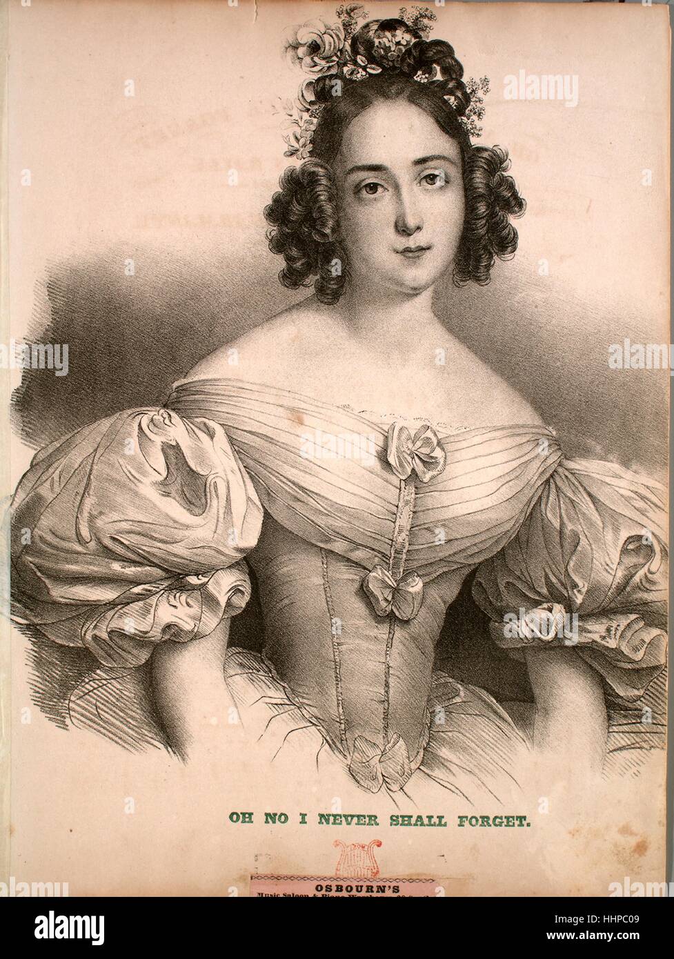 Sheet music cover image of the song 'O No I Never Shall Forget', with ...