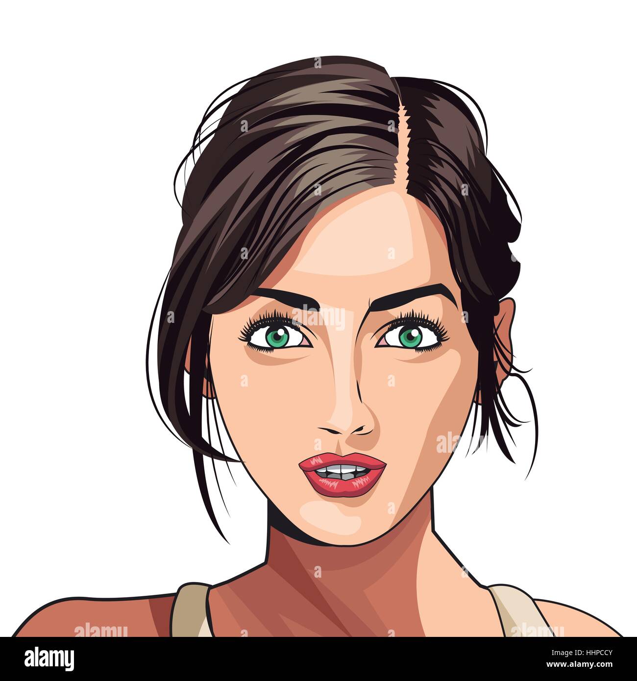 Tied up hair Stock Vector Images - Alamy