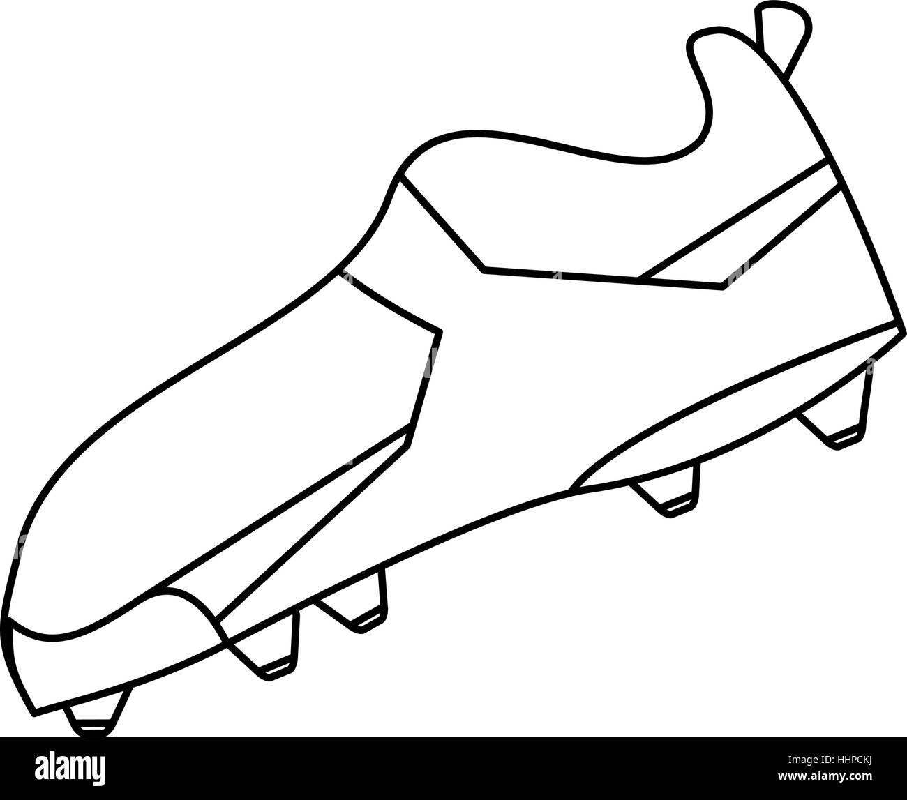 american football boot shoes spiked outline Stock Vector Image & Art ...
