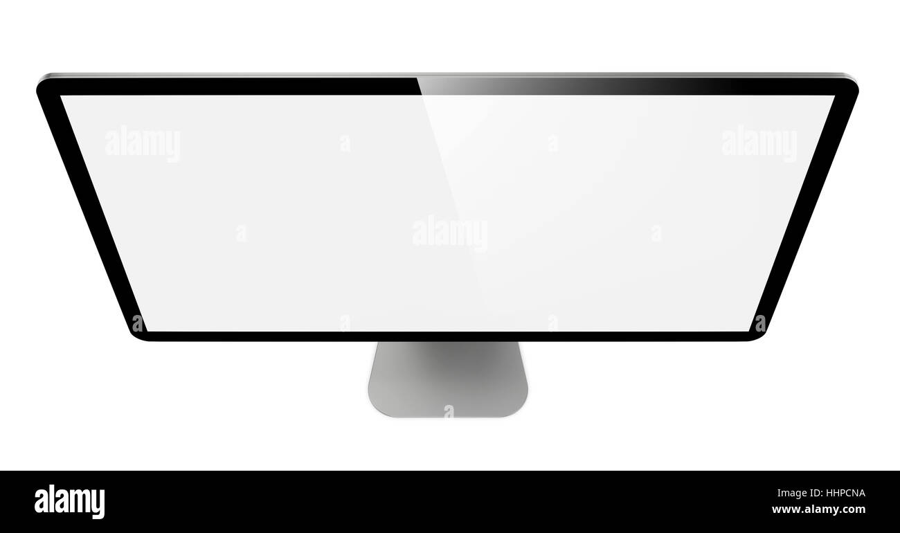 Modern Widescreen Lcd Monitor. On White Background Stock Photo - Alamy