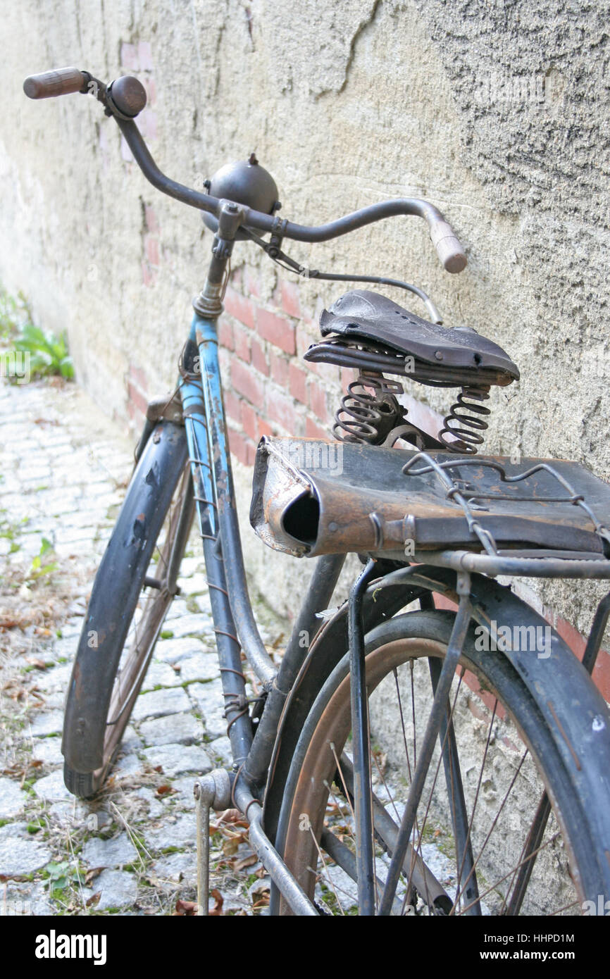 antique, wall, old-timer, rusty, brick, bike, bicycle, cycle, old ...