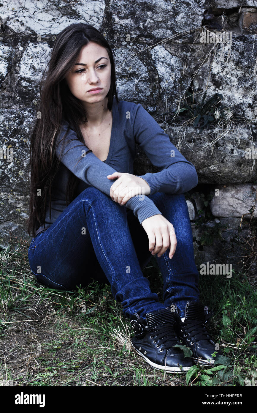 sad, expression, teenager, melancholy, depressed, stress, alone, lonely ...