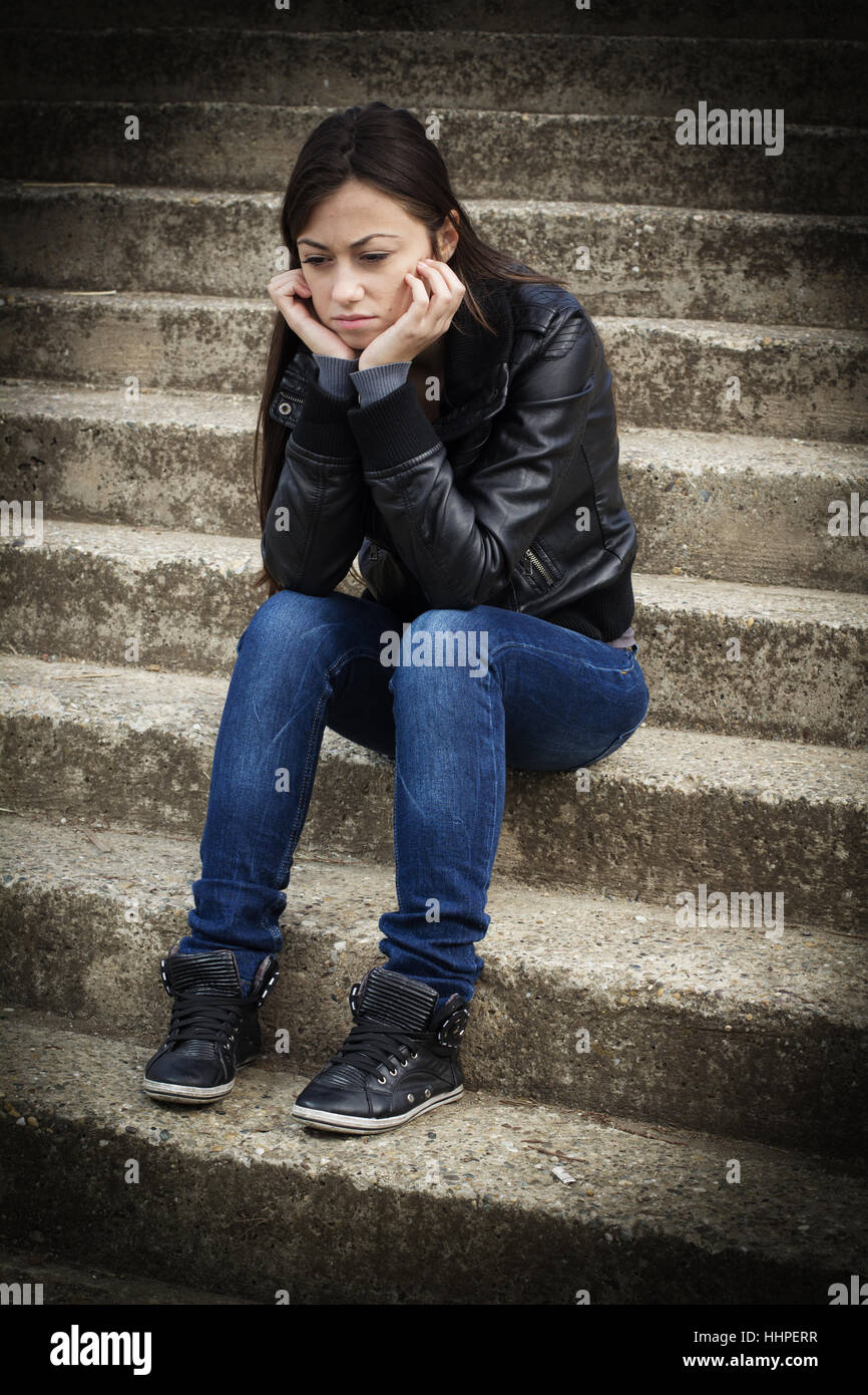 sad, expression, teenager, melancholy, depressed, stress, alone, lonely ...