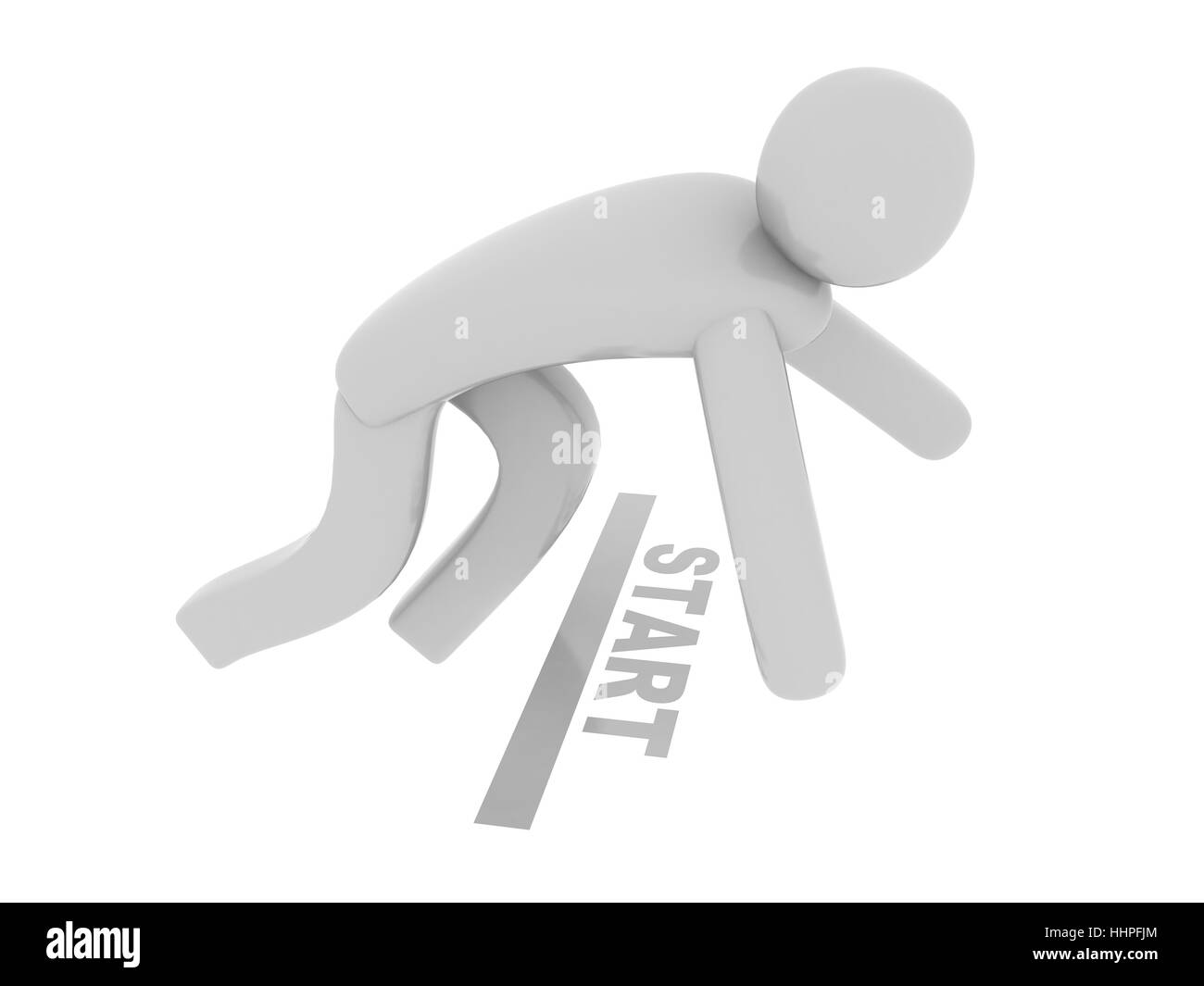 Man on start Black and White Stock Photos & Images - Alamy