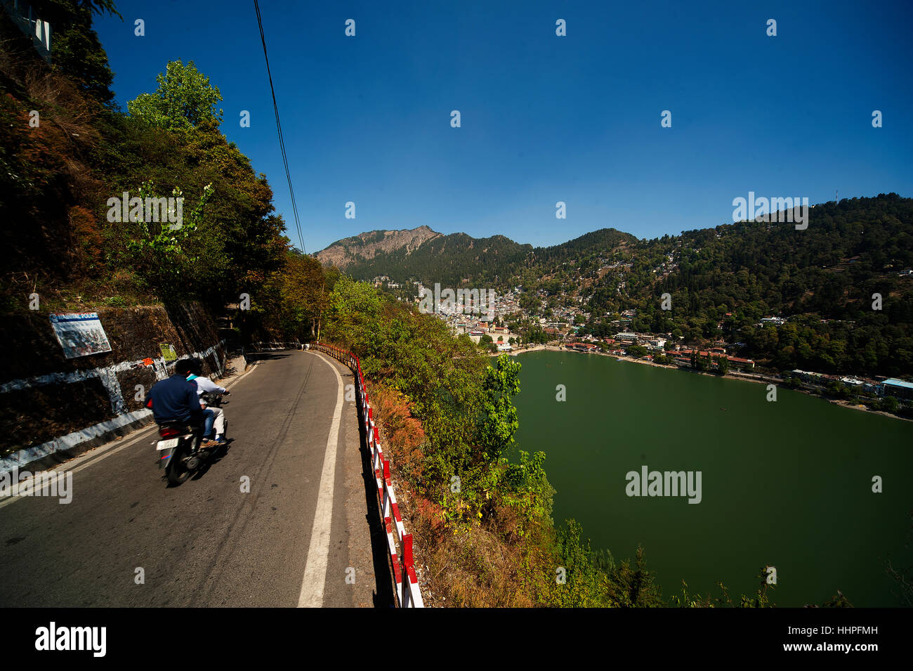 Naini Tal Hill Station with a pine tree forest in background, Kumaon ...