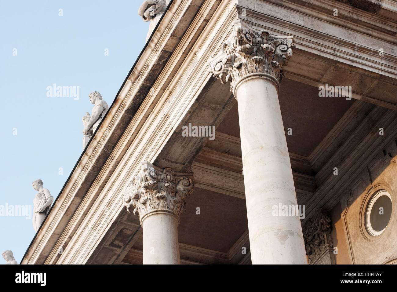 Weathered columns of an old historic building Stock Photo - Alamy