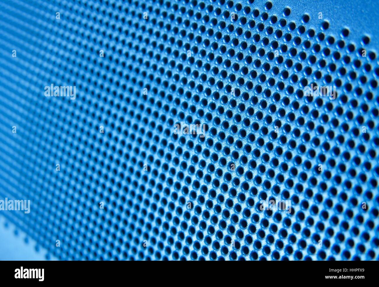 Plastic mesh hole array in blue Stock Photo - Alamy