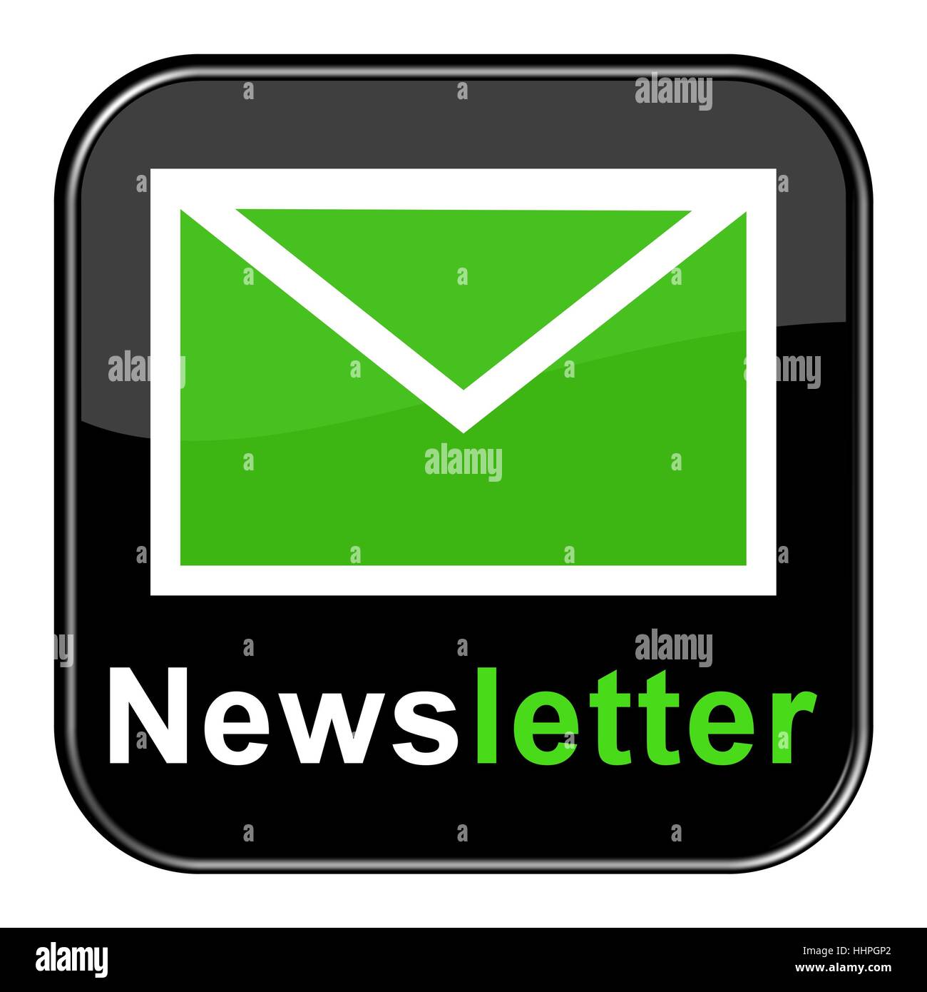 button with green letter symbol: subscribe to newsletter Stock Photo ...