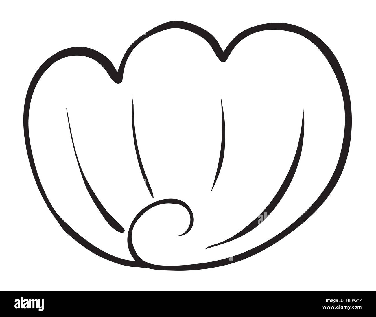 illustration of a cockleshell sketch on a white background Stock Photo ...