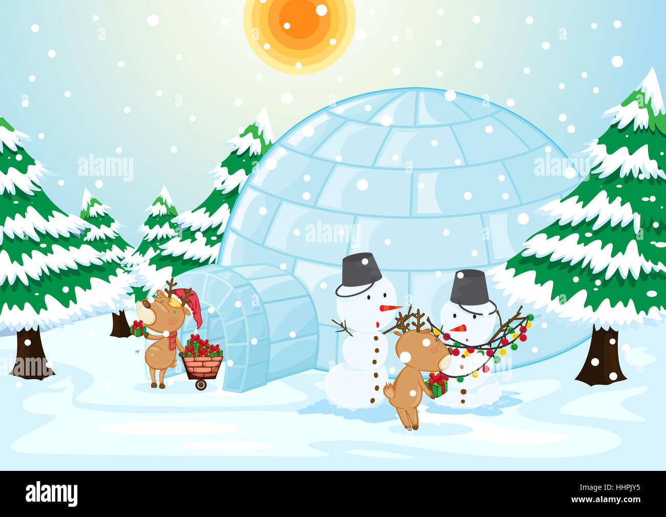comic, illustration, cartoon, house, building, tree, trees, winter ...