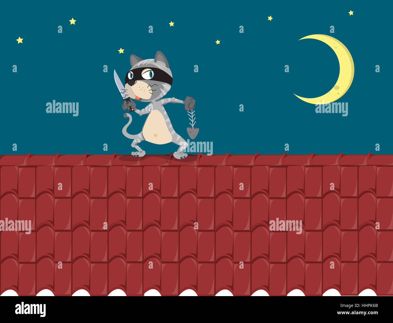 comic, illustration, cartoon, animal, night, nighttime, moon, steel ...