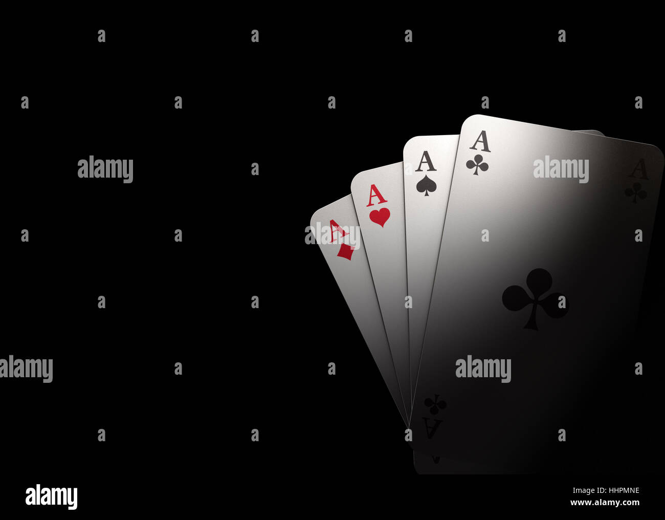 poker playing cards with four aces Stock Photo - Alamy