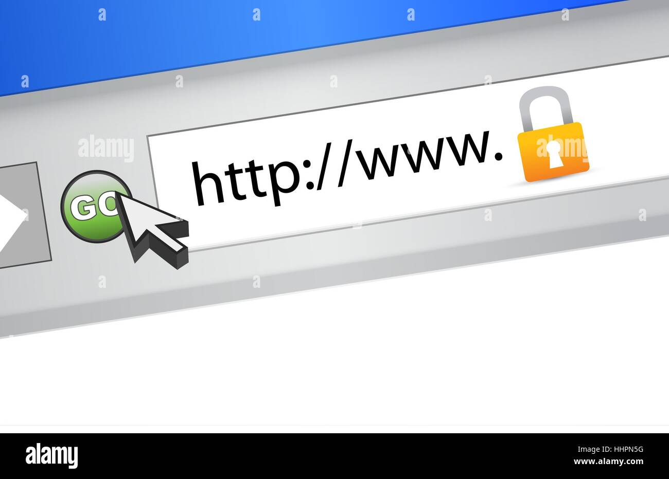 Browser lock concept illustration design and cursor Stock Photo - Alamy