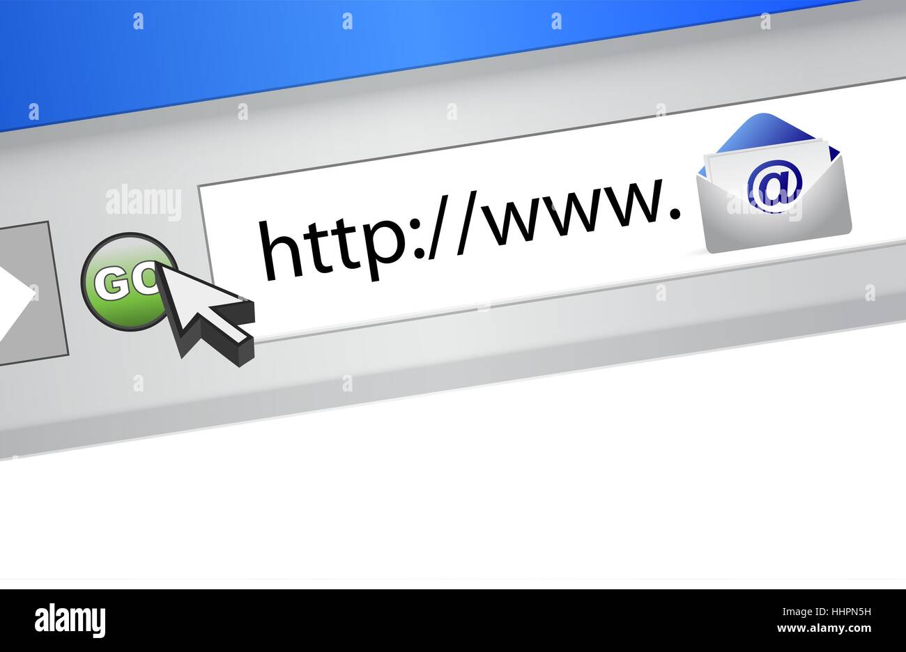 Browser mail concept illustration design and cursor Stock Photo - Alamy