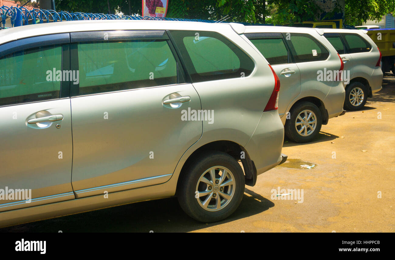 Three cars with same type and series parked in a row photo taken in ...