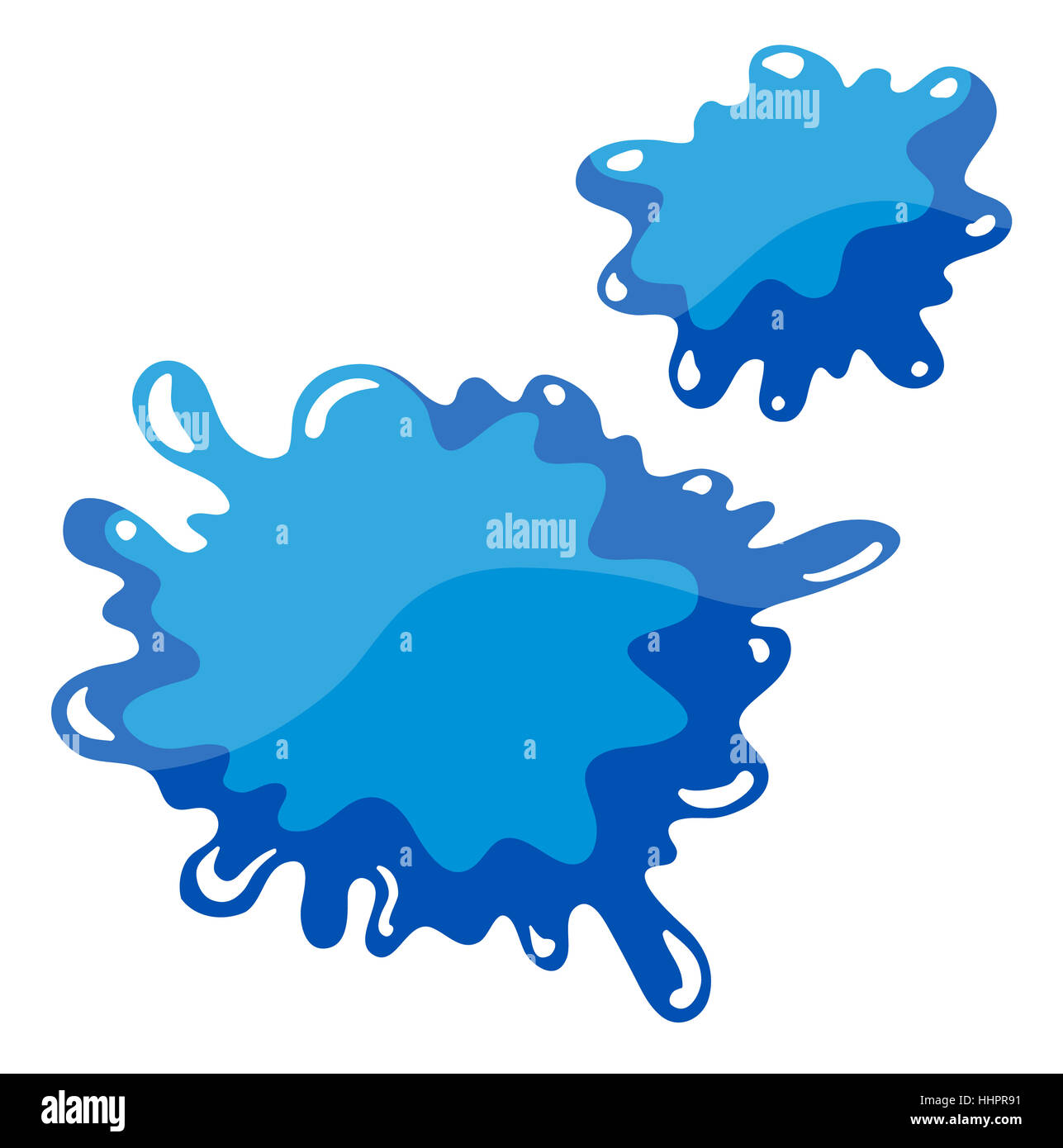 illustration of a blue color splash on a white background Stock Photo ...