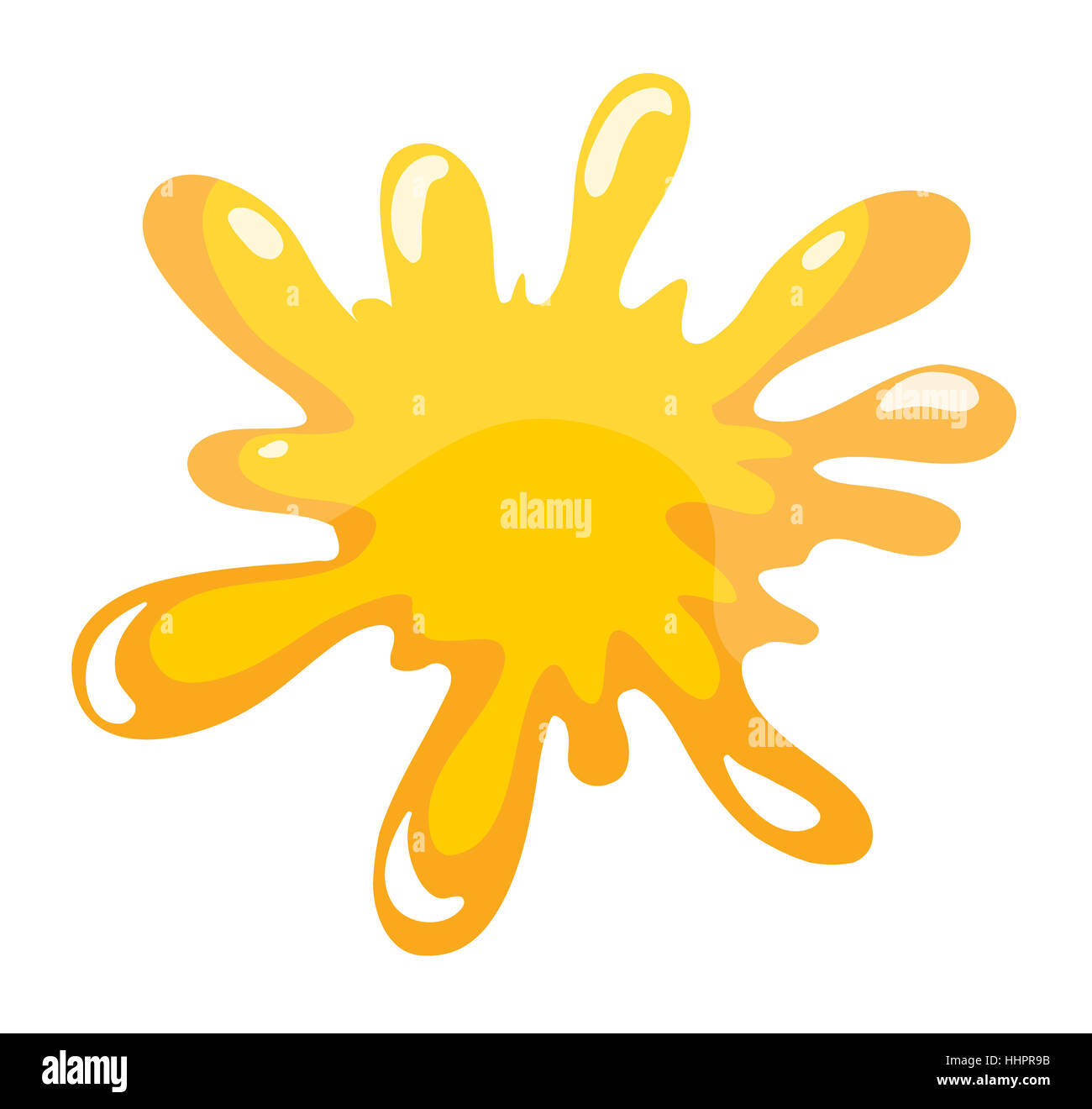 illustration of yellow color splash on a white background Stock Photo ...
