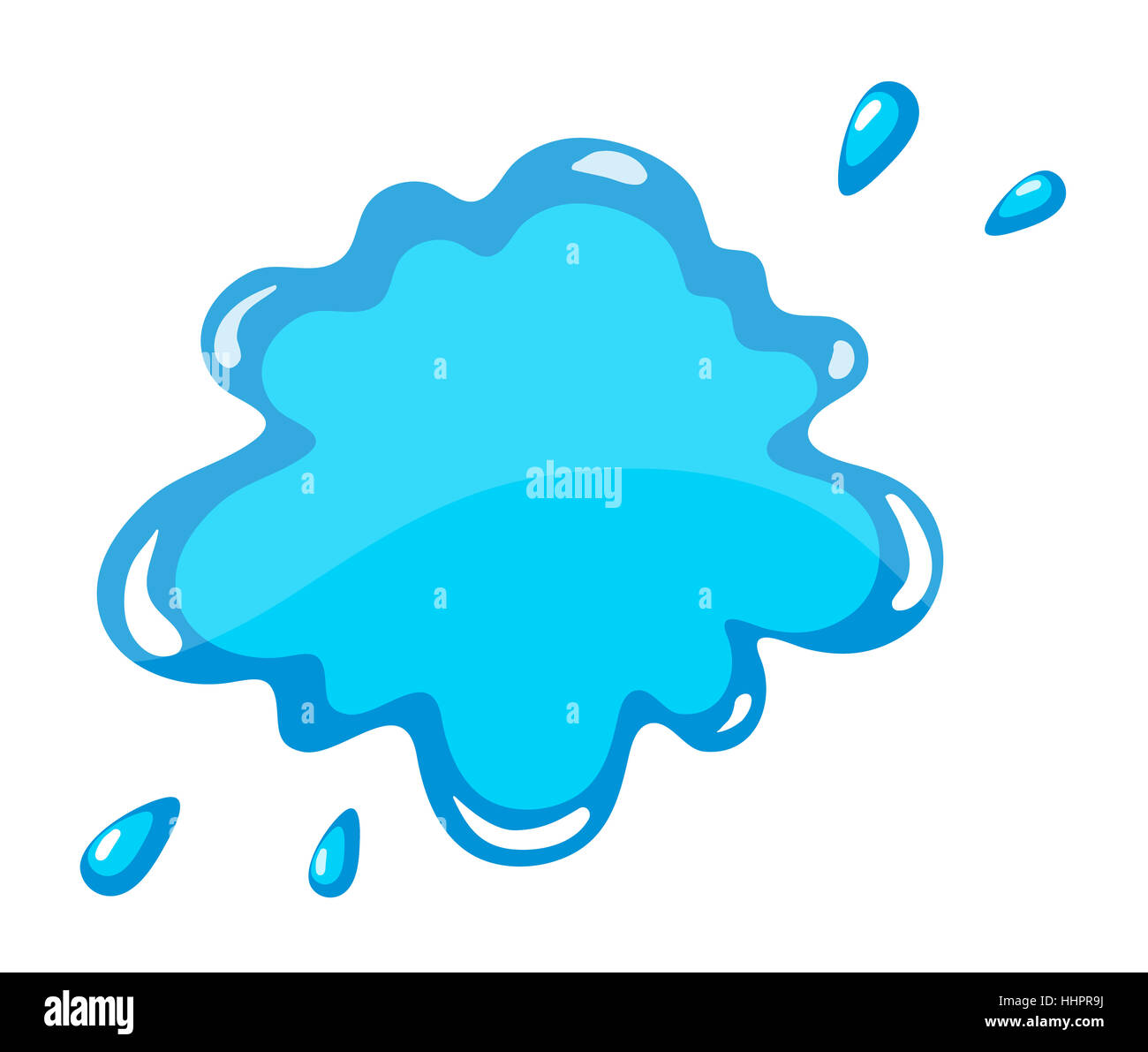 illustration of a blue color splash on a white background Stock Photo ...