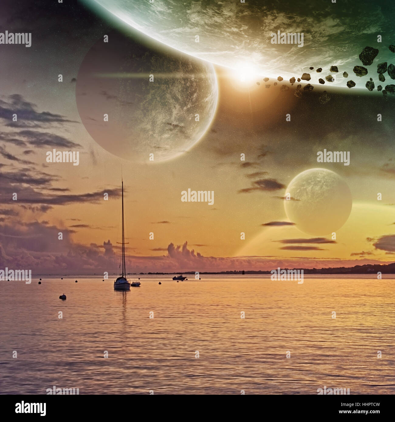 space, beach, seaside, the beach, seashore, moon, globe, planet, earth ...